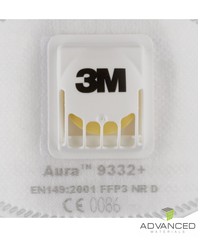 3M™ Aura™ Gen2 9332+ FFP3 Μάσκα Σωματιδίων Μίας Χρήσης Με Βαλβίδα